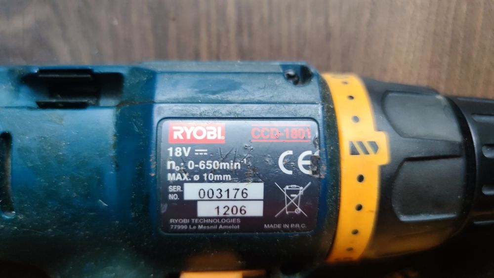 Шуруповерт акумуляторний Ryobi CCD-1801: 900 грн. - Електроінструмент Ілічанка на Olx