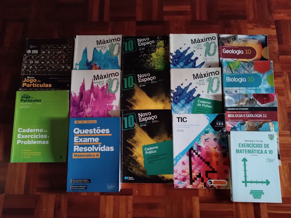 Livros manuais cadernos atividades 10º 11º 12º todas as disciplinas ...