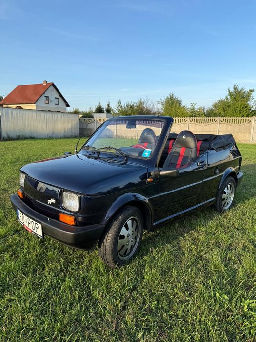 Samochód Fiat 126p cabrio kabriolet POP 650 KABRIO Granat ABARTH Rawicz ...