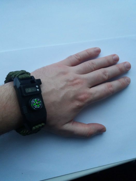 Тактический браслет для выживания с паракорда компас часы фонарь и др ...