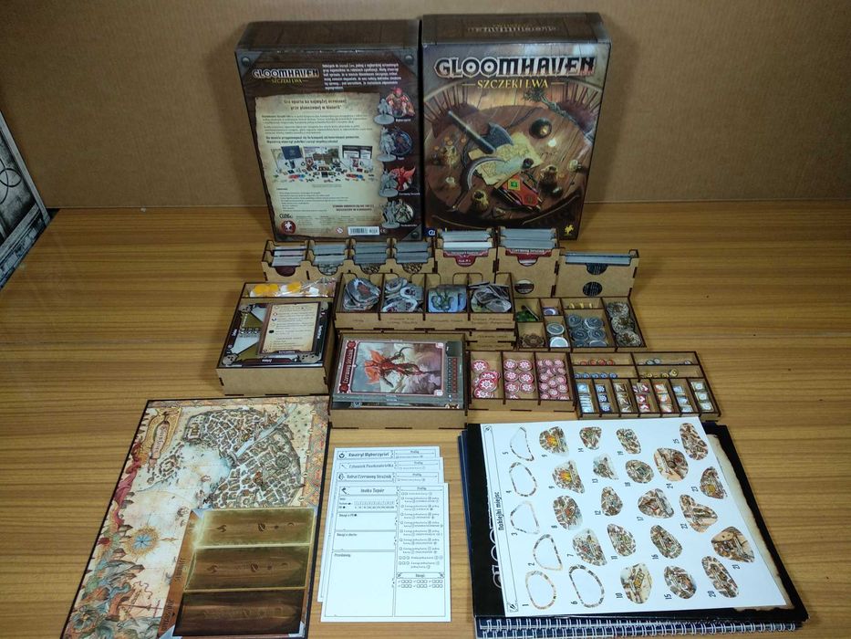Gloomhaven Szczęki Lwa + insert ReDrewno + podstawki 3D Łódź Widzew • OLX.pl