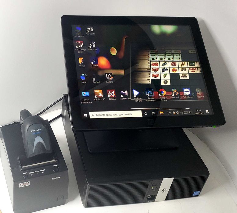 POS система на i3/ssd, 4COM, ПОС терминал, с ТАЧ монитором НЕ тормозит ...