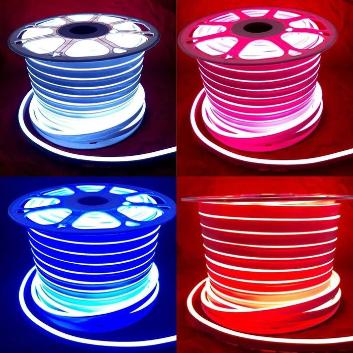 LED NEON FLEX неон гнучкий кольоровий RGB 12/220V силікон IP65 6x12мм ...