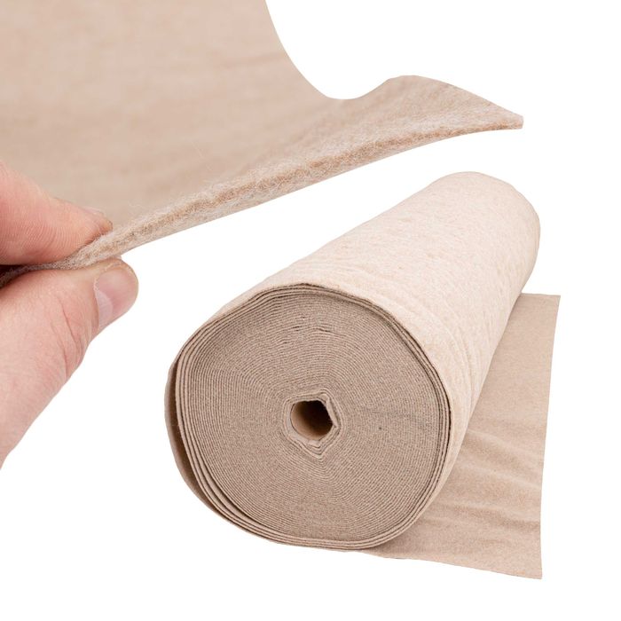 Wykładzina dywan filc beżowy tapicerski obicie z rolki 2m x 0,5m x 3mm ...