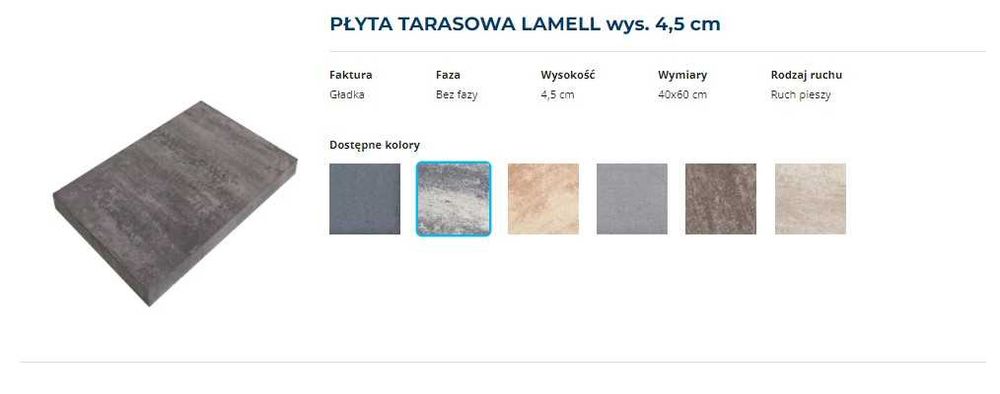 PŁYTA TARASOWA LAMELL 40x60x4,5 cm Polbruk kostka brukowa Bełk • OLX.pl