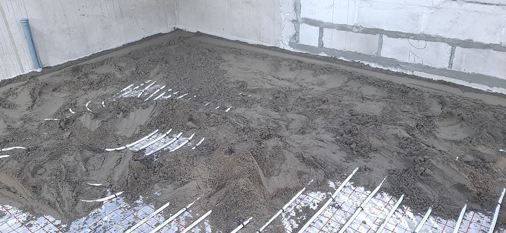 Posadzki styrobeton wylewki mieszkaniowe agregatem Mixokret Knyszyn ...