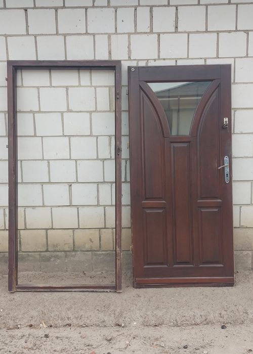 Solidne Dębowe Drzwi Zewnetrzne z futryną - PROMOCJA wiosenna obniżka Bartodzieje • OLX.pl