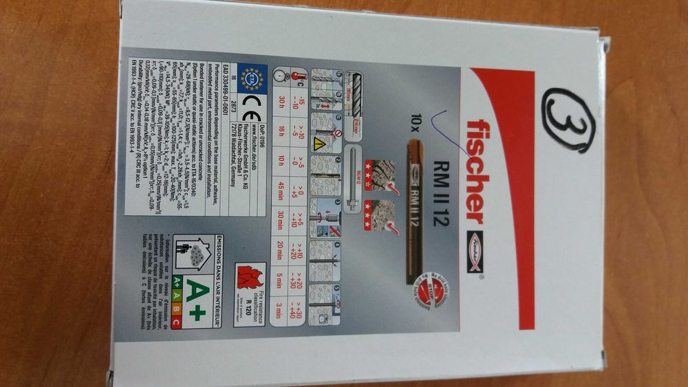Ampułki żywiczne Fischer RM II 12 Kraków Bronowice • OLX.pl