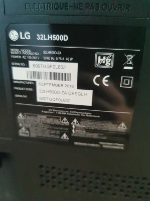 Telewizor 32" LG 32LH500D Kościerzyna • OLX.pl