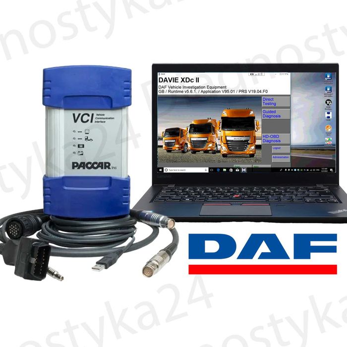 DAF Davie Interfejs Diagnostyczny Ciężarowe VCI560 ZESTAW + LAPTOP ...