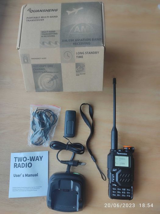 Rádio Walkie Talkie UV K5 Aviação copia frequência USB C UHF, VH caça ...