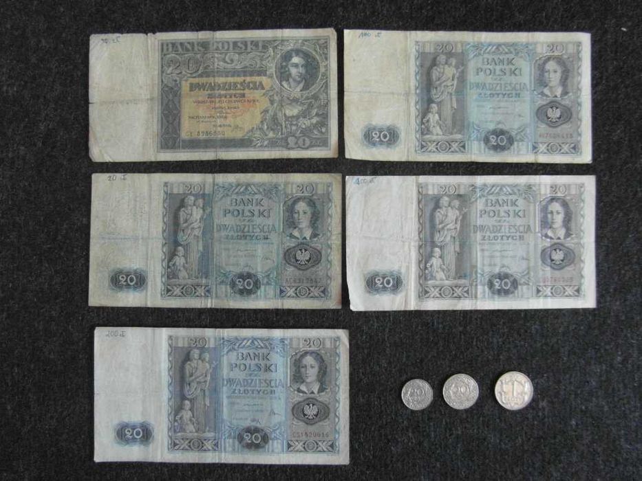 Stare pieniądze 2 RP i PRL bony towarowe PKO banknoty bilon 2RP Poznań ...