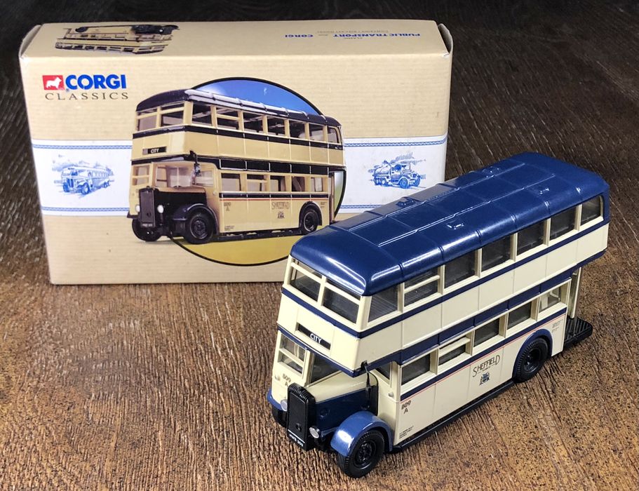 Metalowy model 1/50 Corgi 97827 Daimler Bus CWA6 Utility Sheffield BOX ...