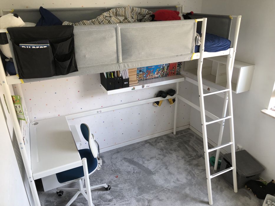 Łóżko antresola Ikea Vitval - super stan + dodatki. Warszawa Ursynów • OLX.pl