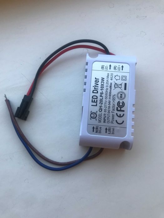 Драйвер світлодіод светодиода LED driver 6-10x3W 650 mA 220V: 250 грн ...