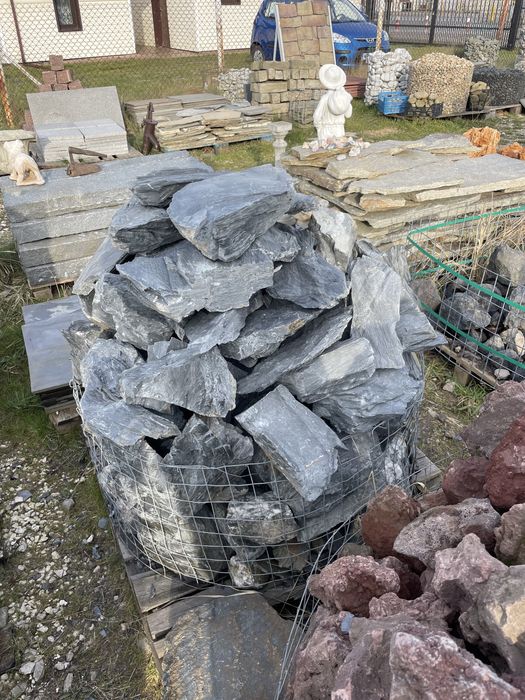 CZARNY ŁUPEK FILITOWY Czarny Kamień do Akwarium Fyllit Iwagumi Seiryu ...