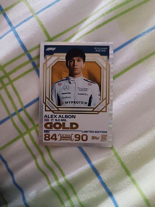 Carta Gold Alex Albon Limited edition turbo attax 2024 Ermesinde • OLX ...