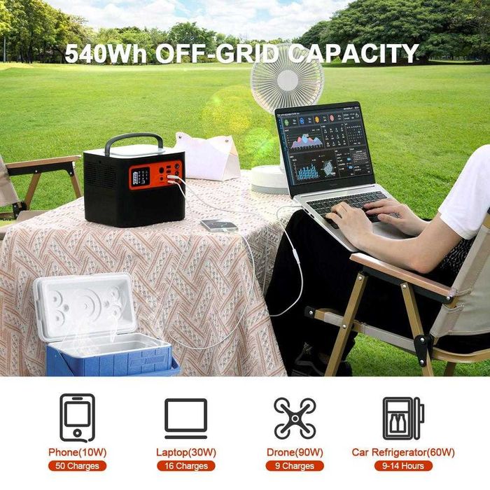 Портативна зарядна станція TIG FOX Portable T500 / 500 Вт / 540 Вт/год ...