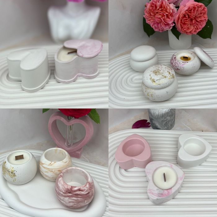 Кашпо з кришкою шкалочка для прикрас форма для заливки свічок 15 грн Витвори майстрів