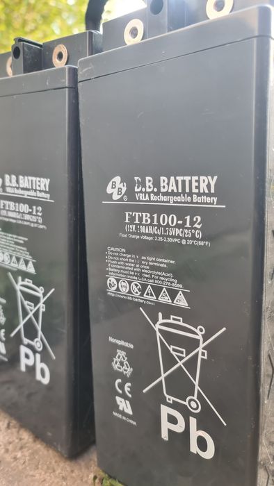 BB Battery FTB 100-12 тяговый аккумулятор, для ибп, котёл, СЭС,12-48в ...