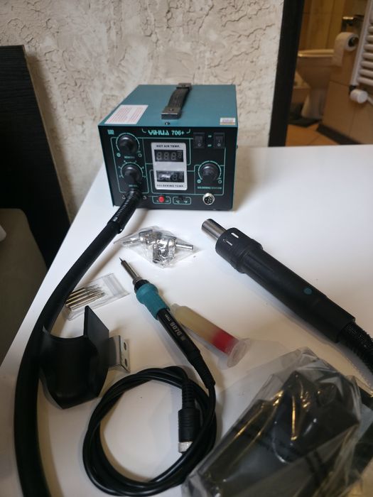 Zestaw do Lutowania Stacja Lutownicza Yihua 706+ 10x Grot Hot Air Akce ...