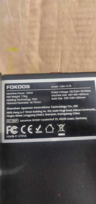 3D-принтер Fokoos Odin-5 F3: 4 500 грн. - Периферийные устройства ...