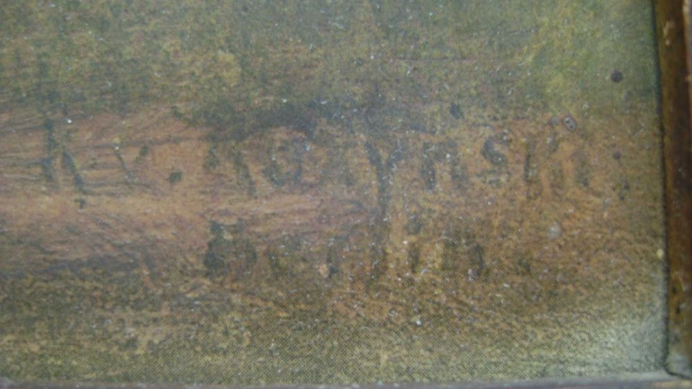 Starocie z PRL AkwarelaOleodruk przedwojenny Kurt von Rozynski 46x36cm ...