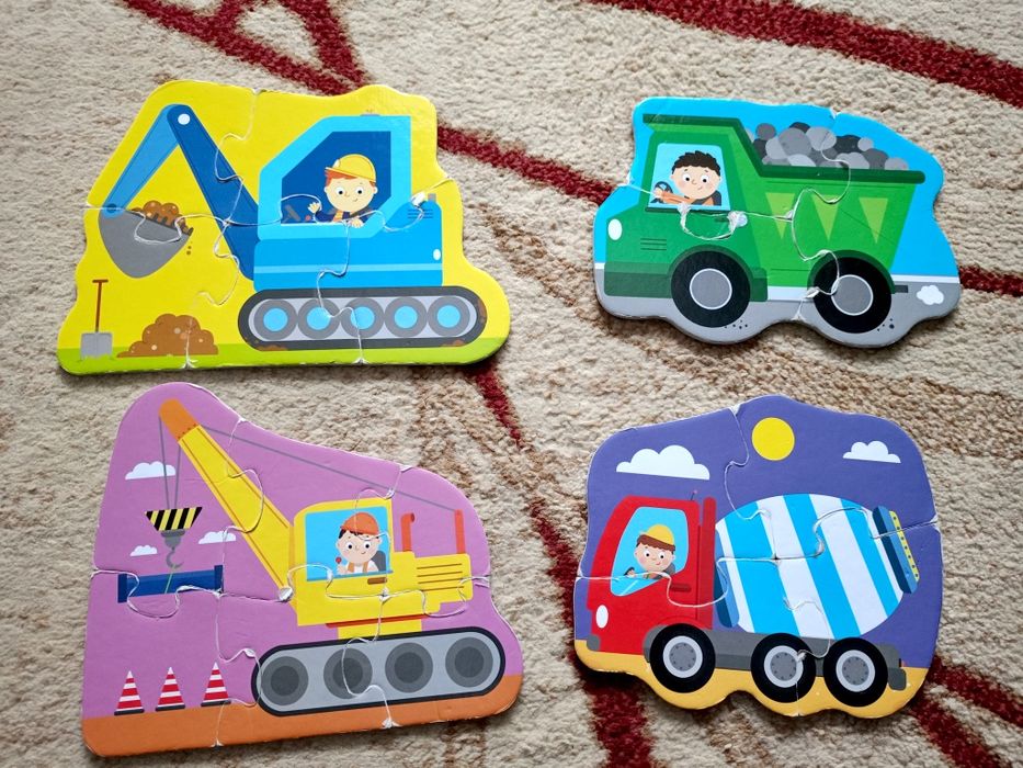 Puzzle maxi Trefl maszyny budowlane koparka dźwig wywrotka betoniarka ...
