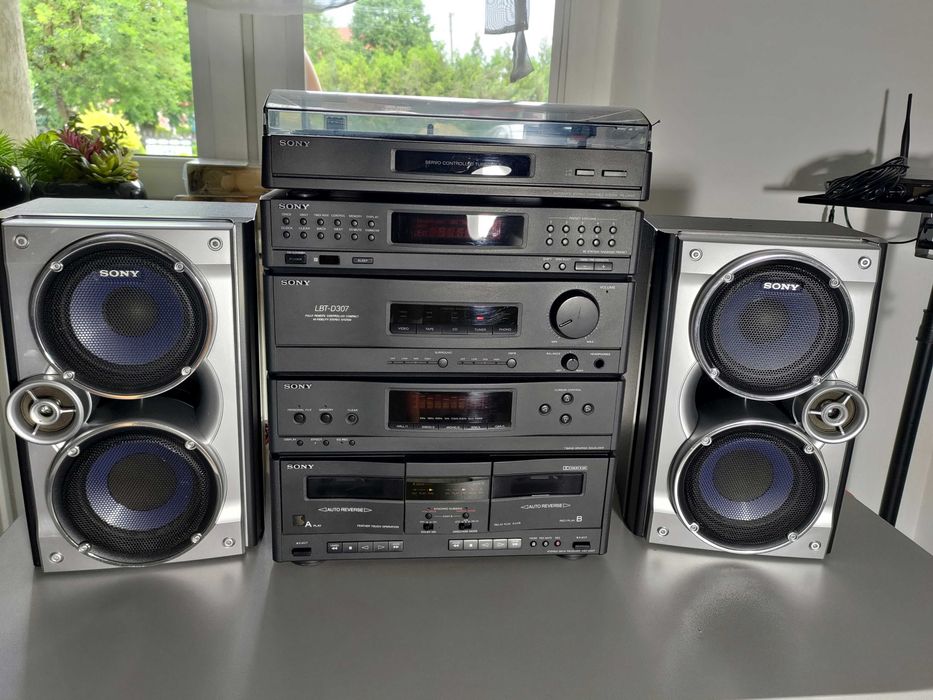 Wieża Sony LBT-D307 gramofon PS-LX49P new igła kolumny SS-RG475 2x100W ...