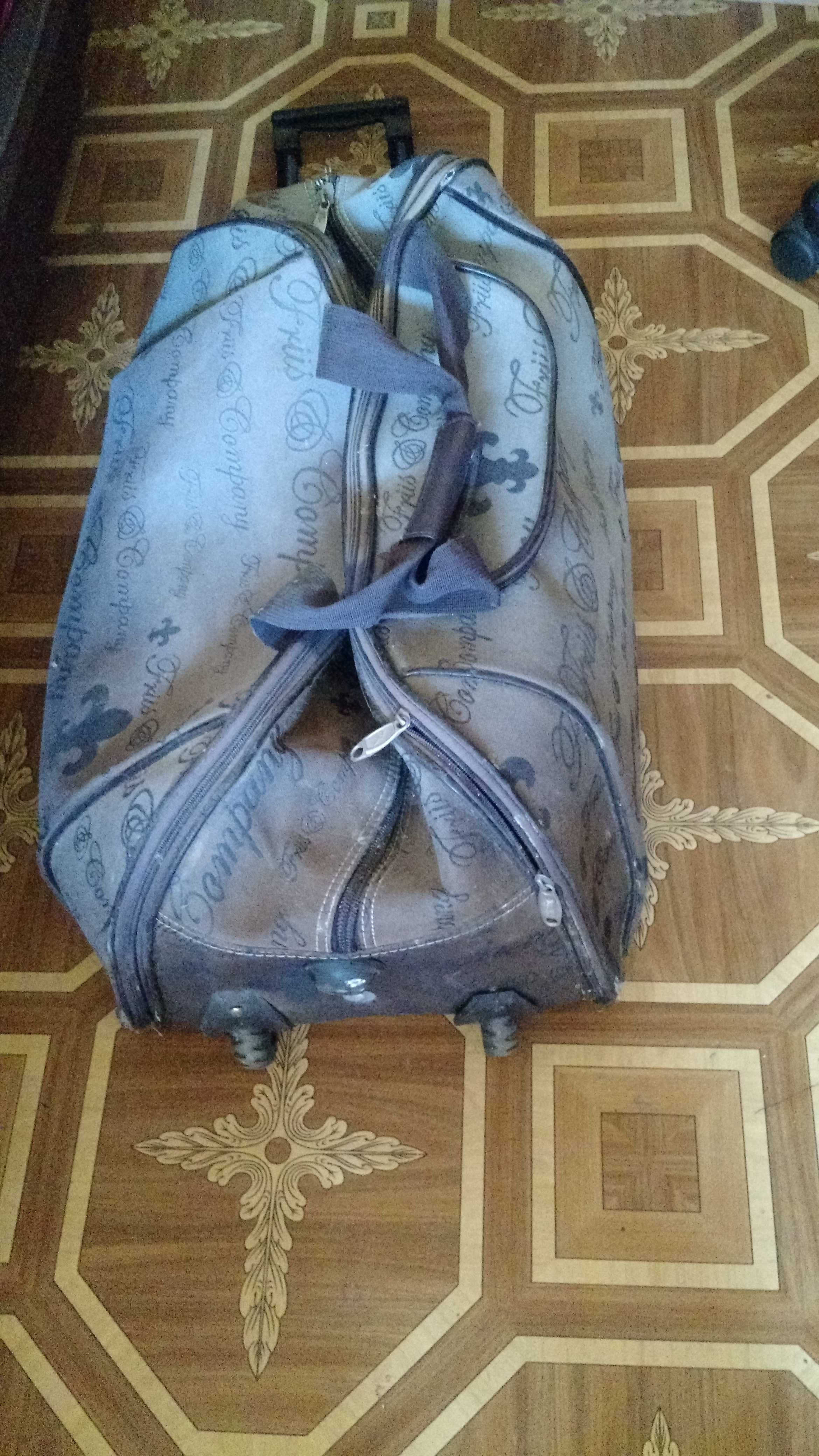 Сумка-чемодан с выдвижной ручкой на 2 колесах размеры пример.60*40*35 ...