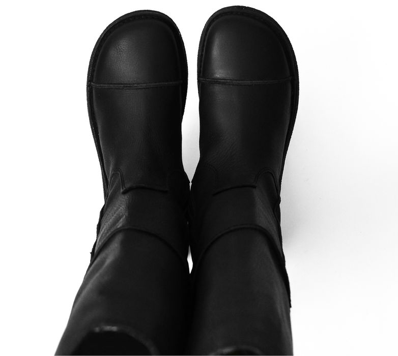 Брендовые оригинальные новые чёрные кожаные высокие сапоги KICKERS: 2 ...