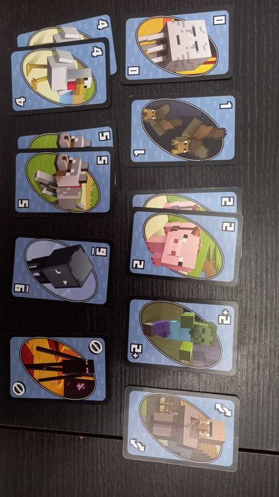 Mattel Mojang MINECRAFT UNO card game коллекционные игровые карточки ...