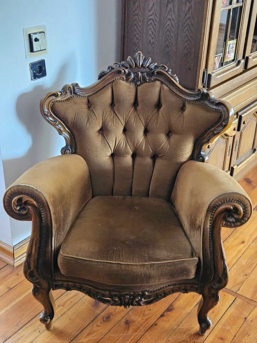 Sofa 3 osobowa plus 2 fotele Barok styl Ludwik Żodyń • OLX.pl