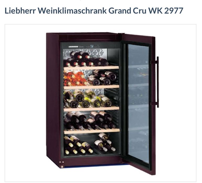 Garrafeira Liebherr Grand Cru WK 2977 Falagueira-Venda Nova • OLX.pt