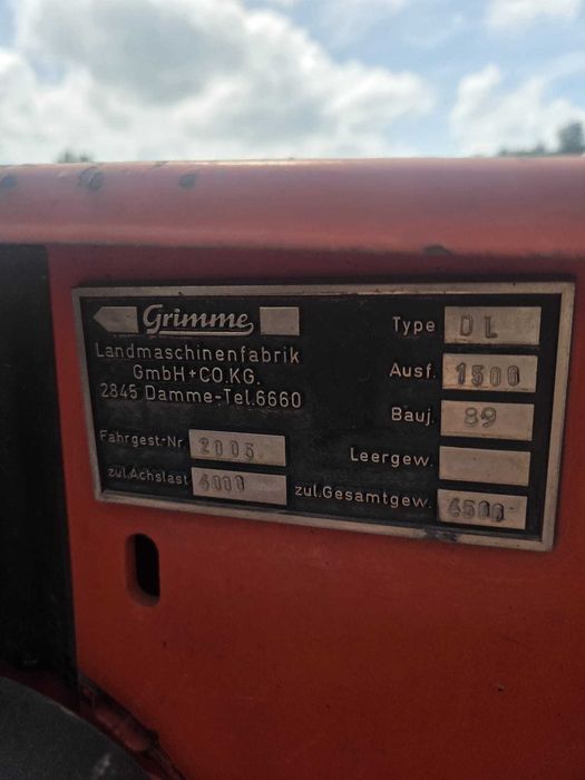 Kombajn Grimme Dl 1500 Dołhobyczów • OLX.pl