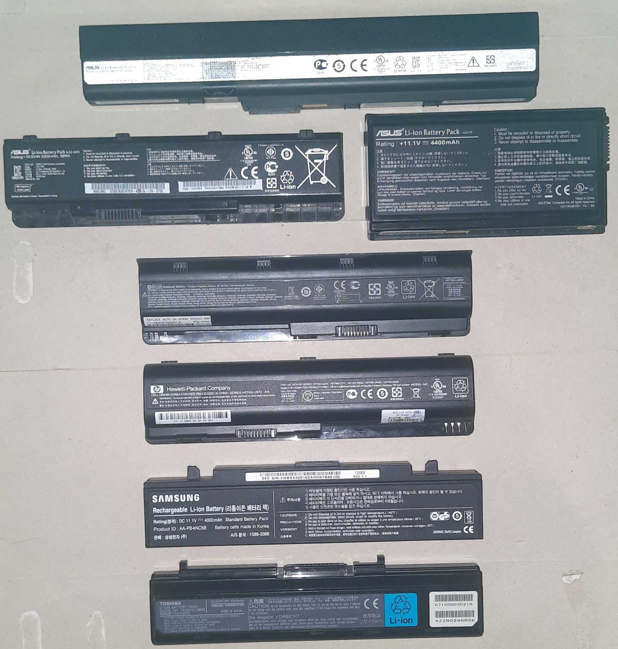 Аккумулятор для ноутбука ASUS HP SAMSUNG TOSHIBA ACER DELL батарея: 320 ...