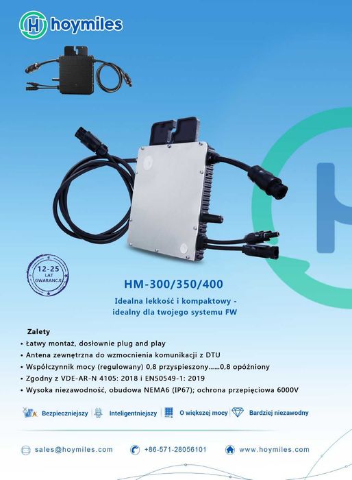HOYMILES Mikroinwerter HM-400 Stary Waliszew • OLX.pl