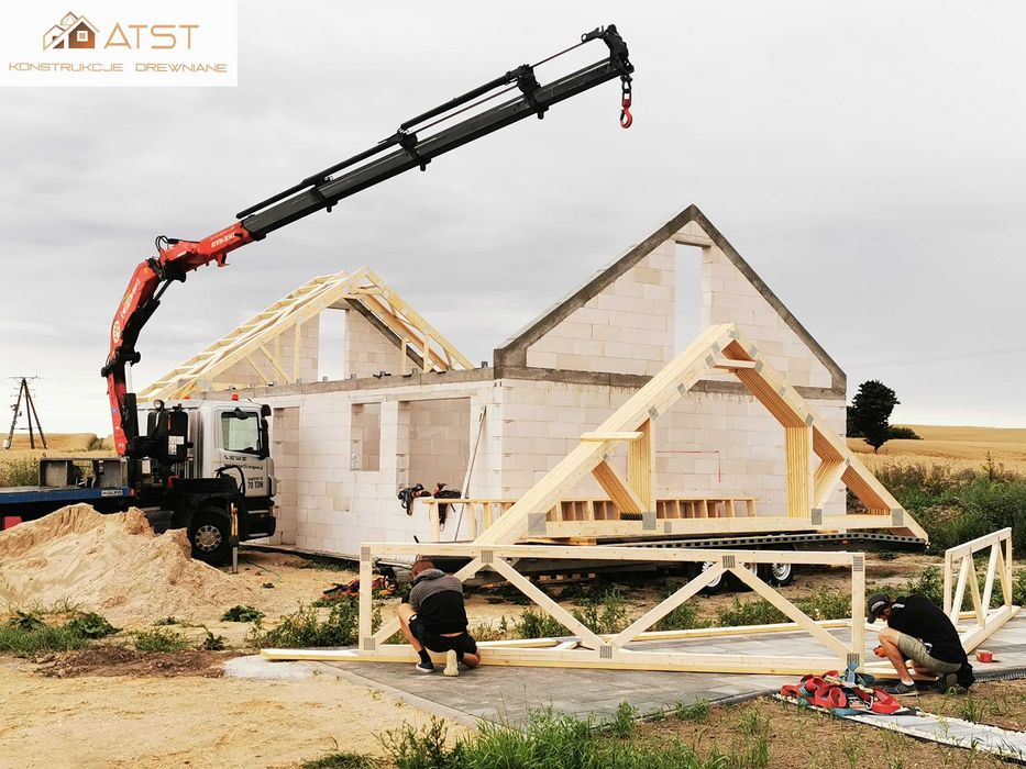 Wiązary Dachowe, Bindry, Konstrukcje Drewniane, Więźba, Montaż Ostrów ...