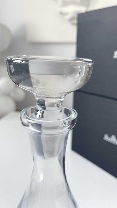 Piękna stara SZKLANA KARAFKA lata 80-te Grube szkło - POLSKA HUTA ...