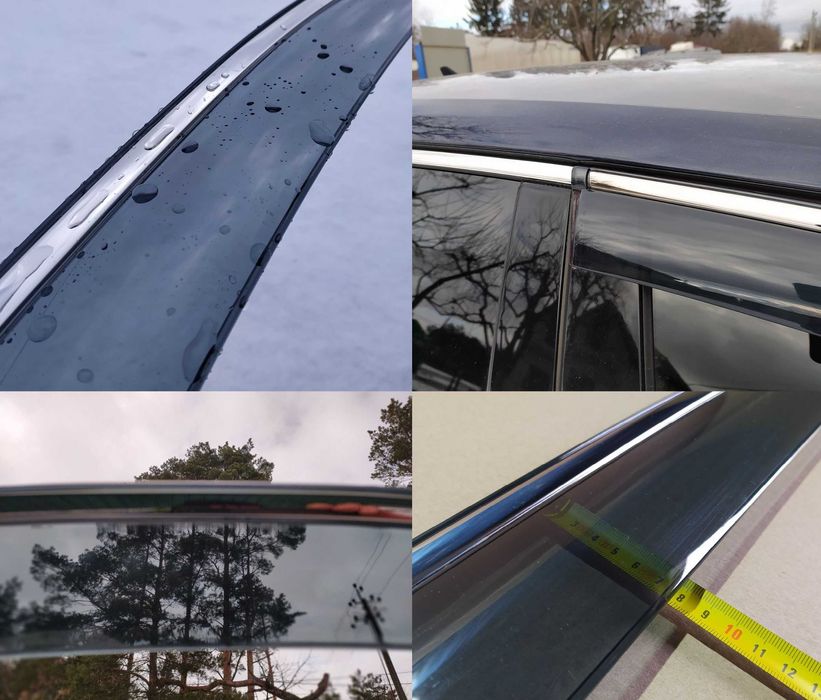 Дефлекторы на окна Ветровики Toyota RAV4 Camry 40 50 55 70 Рав4 с ХРОМ ...