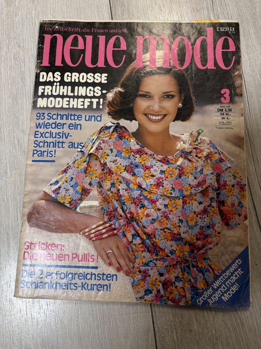 MARCH 1976 NEUE MODE vintage GERMAN fashion magazine Bydgoszcz • OLX.pl