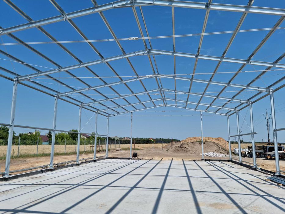 Konstrukcja stalowa ocynkowana magazyn 320 m2 (10m x 32m x 5m) NOWA ...