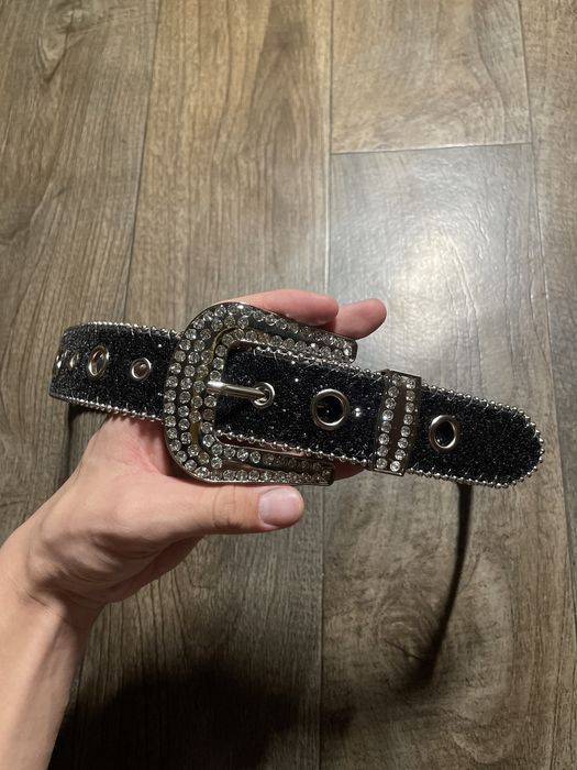 Ремень со стразами y2k черный Ремінь зі стразами чорний belt drip: 367 ...