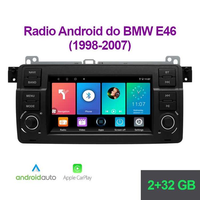 Radio Android BMW E46 // 2/32 GB / Android Auto / Carplay / Wi-Fi / BT ...