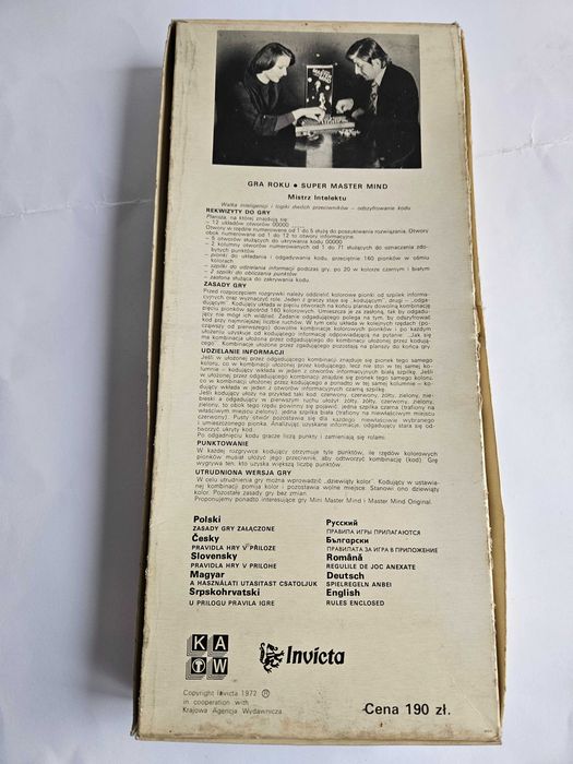 Gra Master Mind / wersja największa - prl 1972 rok Wrocław Krzyki • OLX.pl