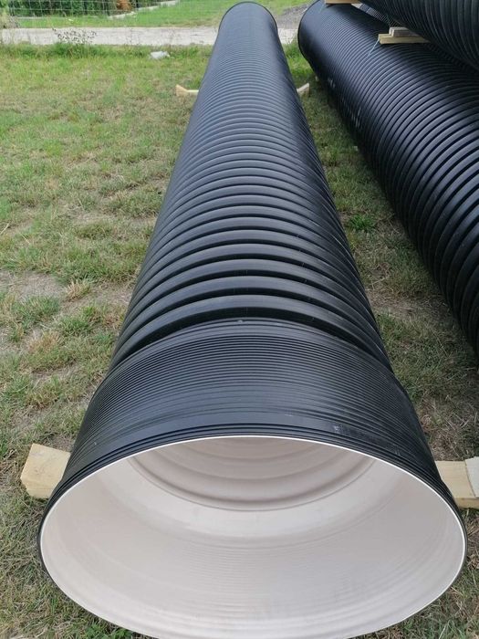 Rura 400 karbowana przepusty rury przepustowe SN8 fi 500 600 PP 300 ...