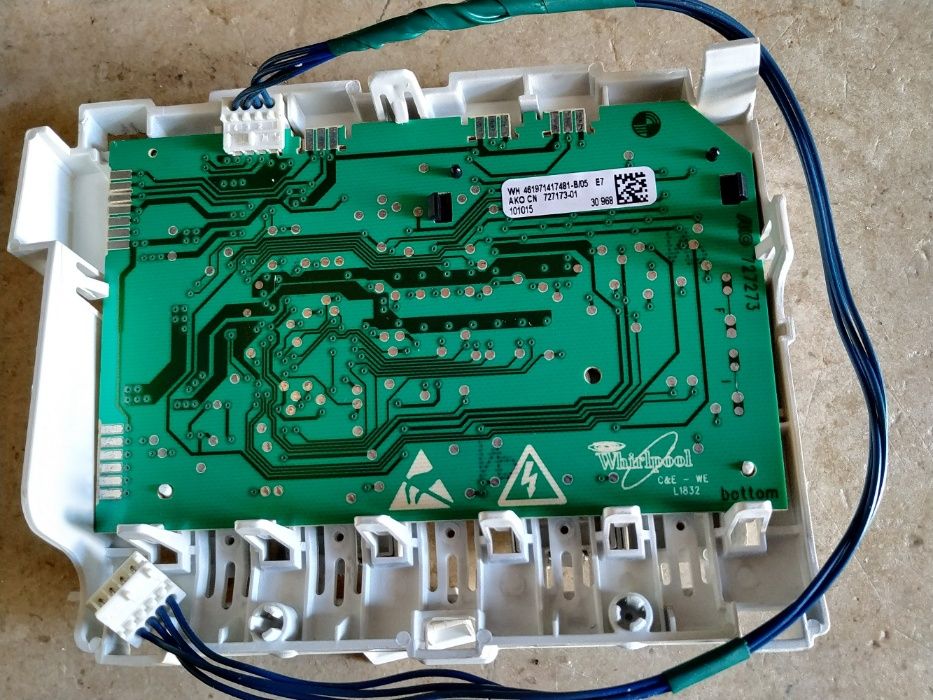 Painel de Controle Maquina Lavar Roupa Whirlpool AWOE 9348 Santo ...