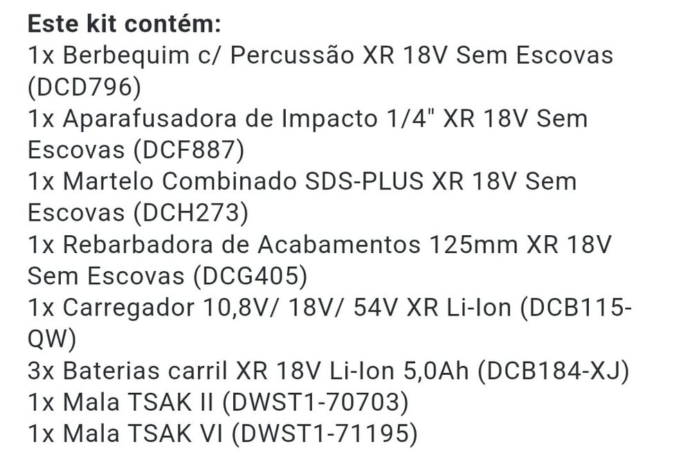 Vendo kit dewalt Carnaxide E Queijas • OLX.pt