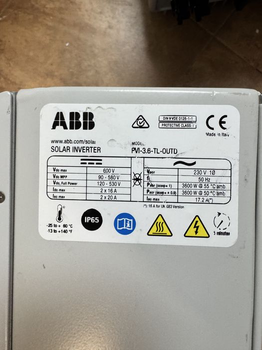 ABB PVI 3.6 Aurora falownik fotowoltaiczny inwerter inverter Dubowo ...