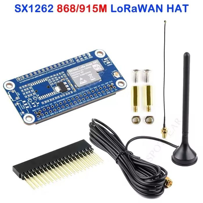 Waveshare Raspberry Pi SX1262 LoRa WAN HAT with GNSS for Meshtastic: 1 ...